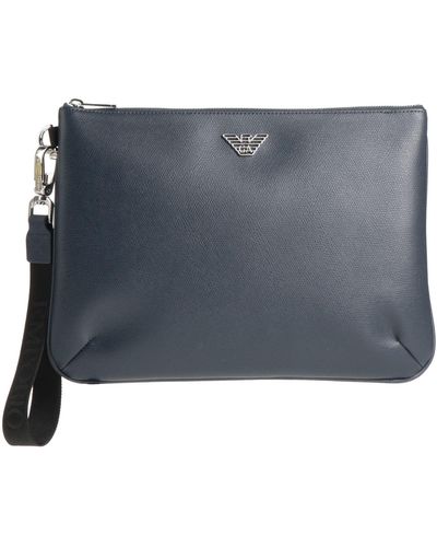Blue Emporio Armani Pouches and wristlets for Men | Lyst