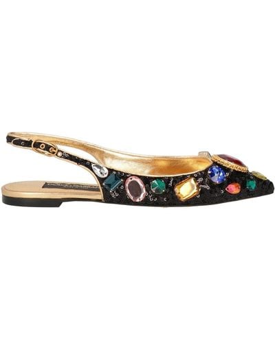 Metallic Dolce & Gabbana Flats for Women | Lyst