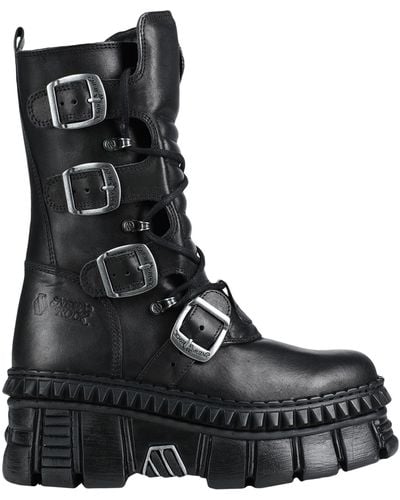 Black New Rock Boots for Women | Lyst