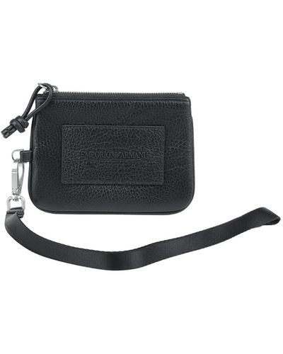 Black Emporio Armani Pouches and wristlets for Men | Lyst