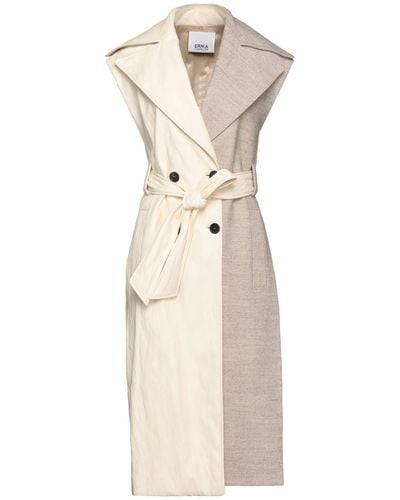 Natural Erika Cavallini Semi Couture Coats for Women | Lyst