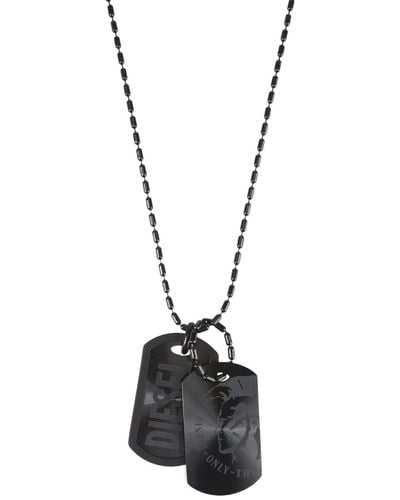 Black DIESEL Necklaces for Men | Lyst UK
