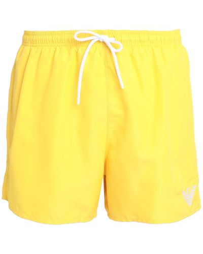 Yellow Emporio Armani Beachwear for Men | Lyst