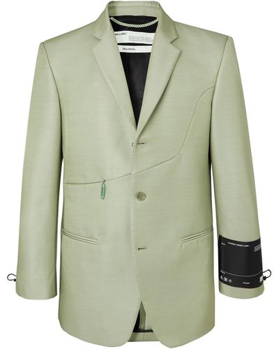 Green and White Coats for Men | Lyst