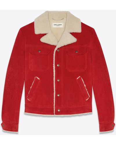Red Saint Laurent Jackets for Men | Lyst