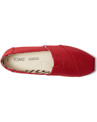 Red TOMS Slip-on shoes for Men | Lyst