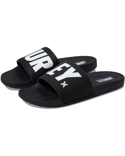 Black Hurley Sandals, slides and flip flops for Men | Lyst