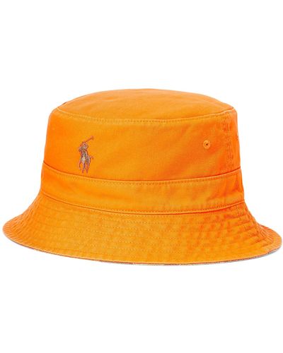 Orange Polo Ralph Lauren Hats for Men | Lyst