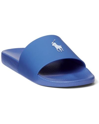 Blue Polo Ralph Lauren Sandals, slides and flip flops for Men | Lyst