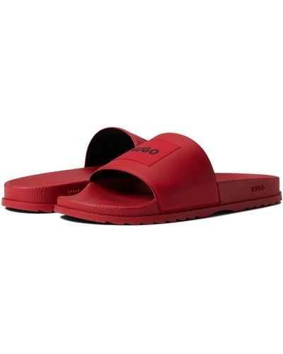 Red HUGO Sandals and Slides for Men | Lyst