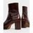 ASOS Reunion Premium Leather Platform Boots in Brown - Lyst