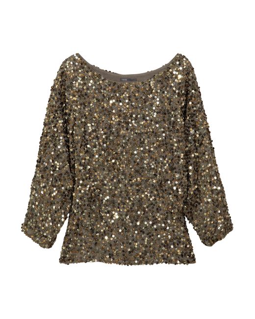 Vince Cluster Sequin Top in Metallic | Lyst