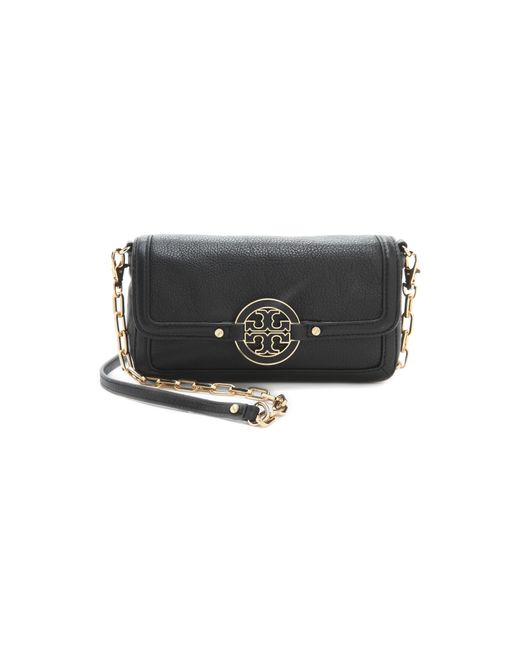 Tory Burch Amanda Mini Cross Body Bag in Black | Lyst