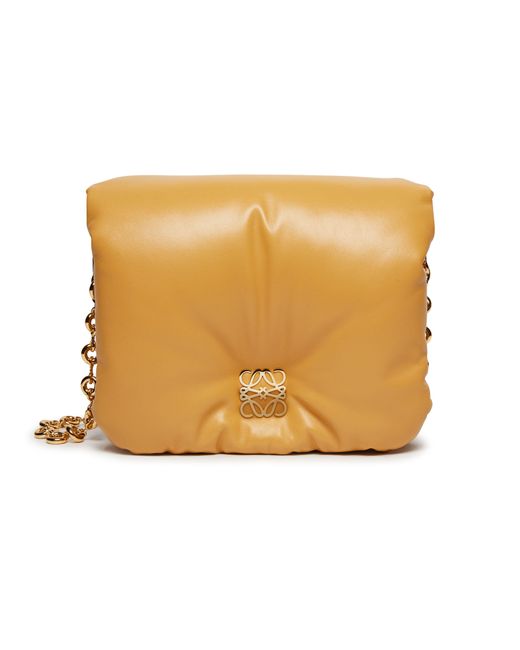Loewe Goya Puffer Quilted Bag in Metallic | Lyst