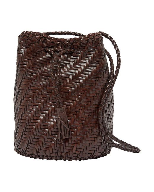 Dragon Diffusion Pompom Double Jump Bucket Bag in Brown | Lyst