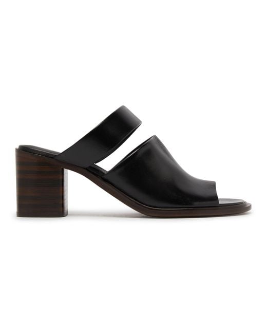 Lemaire Double Strap Mules 55 in Black | Lyst