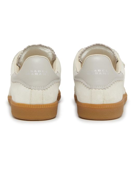 Isabel Marant Beth Panelled Suede Sneakers in White | Lyst