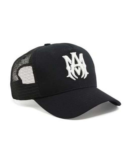 Amiri Ma Logo Trucker Cap in Black for Men | Lyst