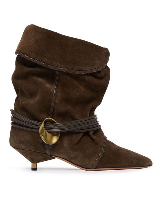 Isabel Marant Edrika Booties in Brown | Lyst