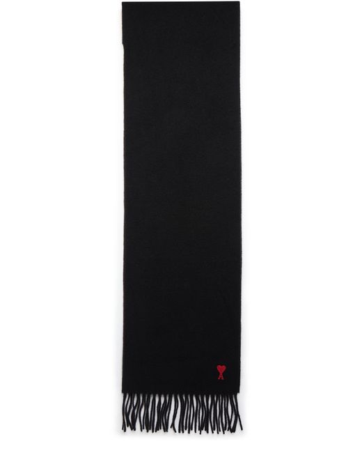 Ami Paris Ami De Coeur Scarf in Black for Men | Lyst