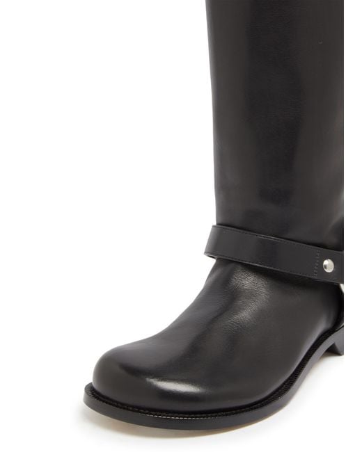 Loewe Campo High Biker Boots in Black | Lyst