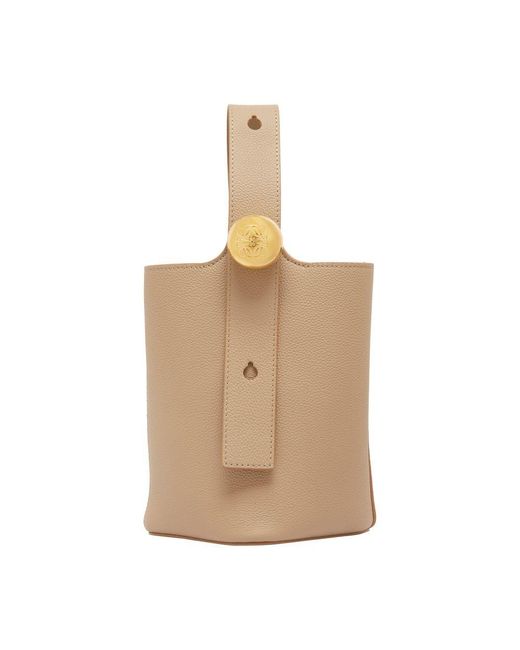 Loewe Mini Pebble Bucket Bag in Natural | Lyst