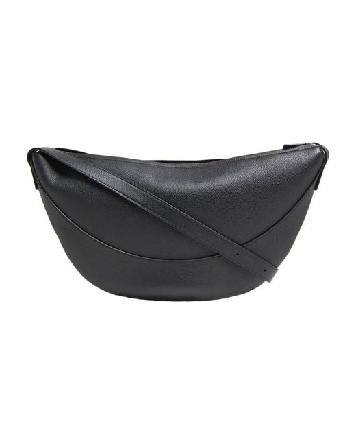 The Row Jouve Hobo Bag in Black | Lyst