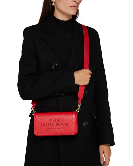 Marc Jacobs The Leather Mini Bag in Red | Lyst