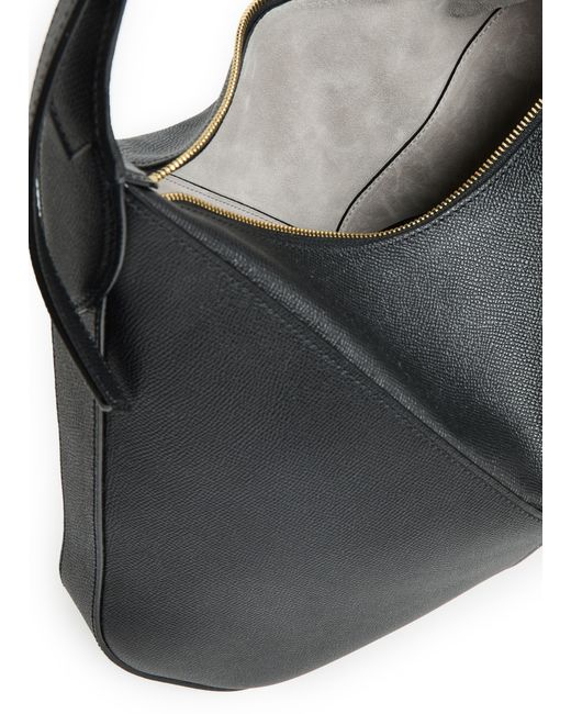 Valextra Vivi Small Hobo Bag in Black | Lyst