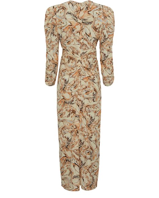 Isabel Marant Albini Midi Dress in Natural | Lyst