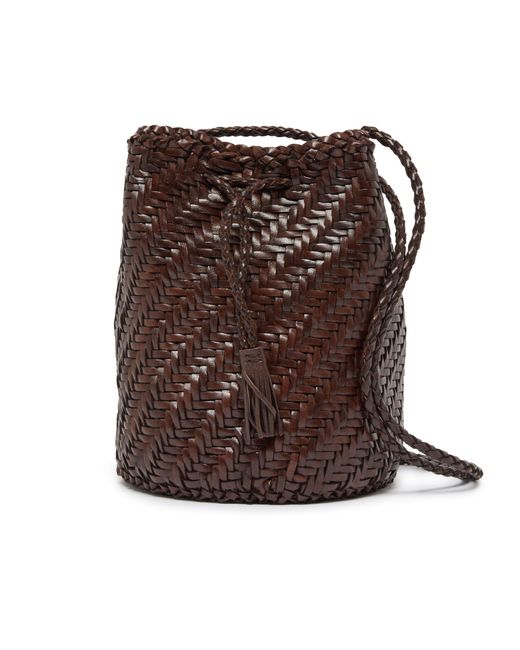 Dragon Diffusion Pompom Double Jump Bucket Bag in Brown | Lyst