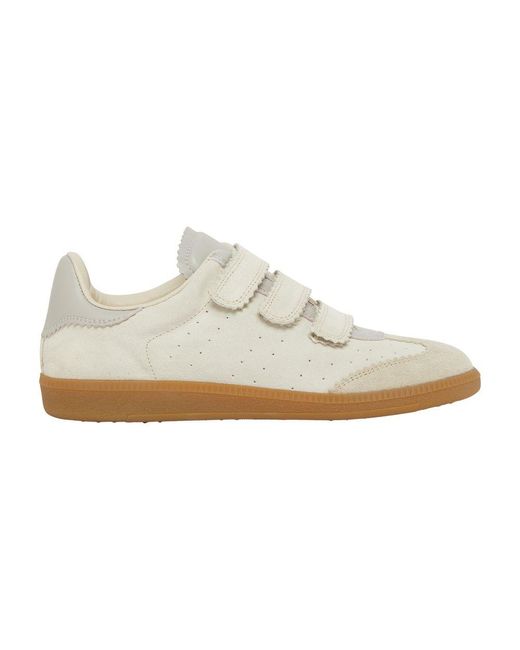 Isabel Marant Beth Panelled Suede Sneakers in White | Lyst