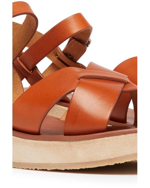 A.P.C. Originale Sandals in Brown | Lyst