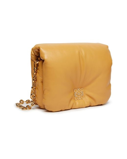 Loewe Goya Puffer Quilted Bag in Metallic | Lyst