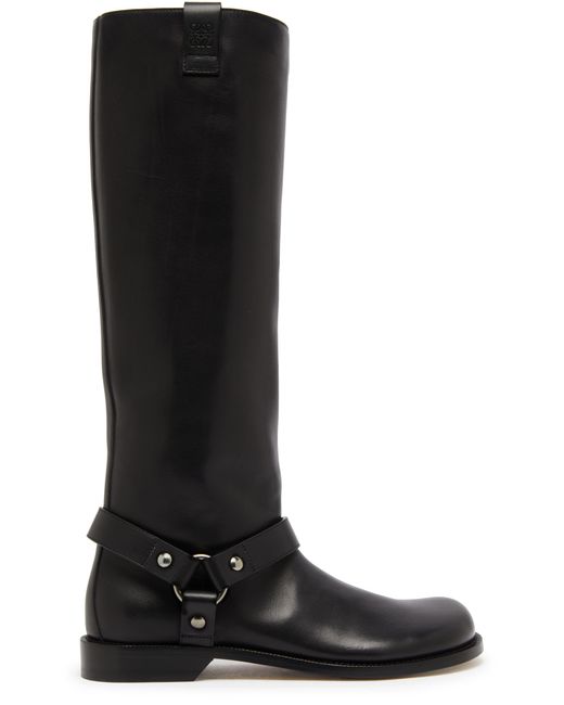 Loewe Campo High Biker Boots in Black | Lyst