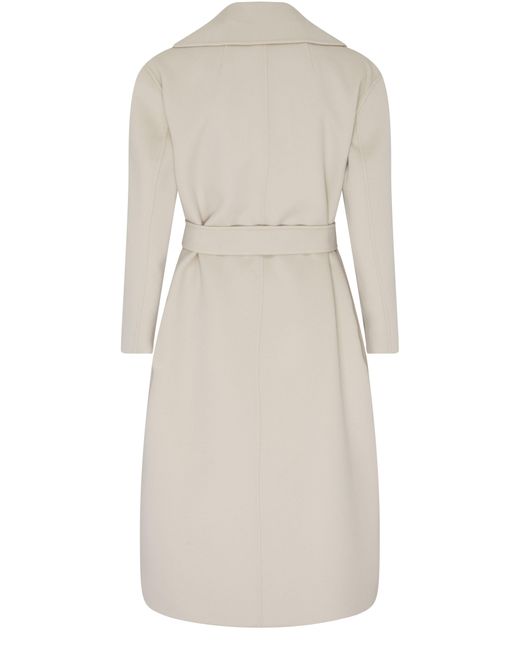 Max Mara Livia Long Belted Coat in Brown | Lyst