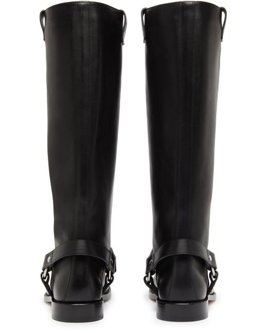 Loewe Campo High Biker Boots in Black | Lyst