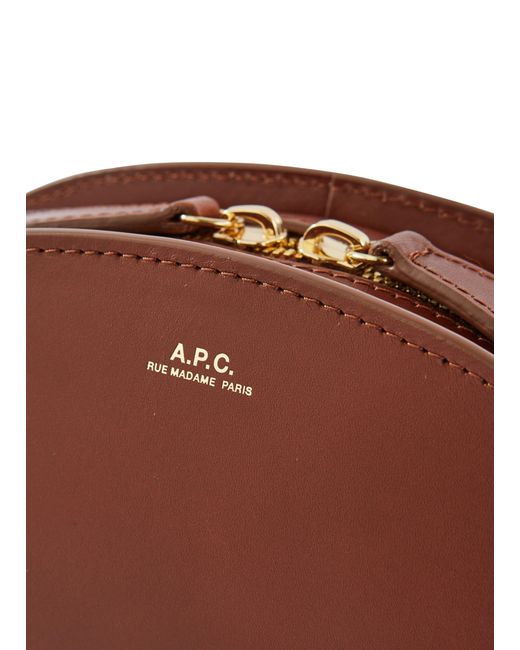 Apc Mini Demi Lune Bag In Brown Lyst