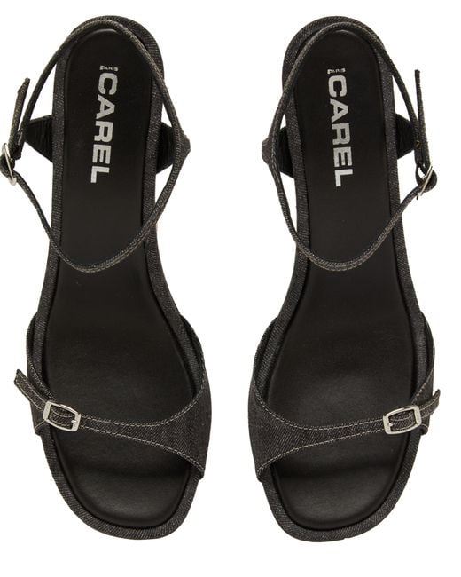 CAREL PARIS Celeste Sandals in Black | Lyst