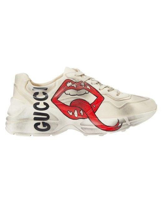 Gucci Rython Sneakers in Red | Lyst