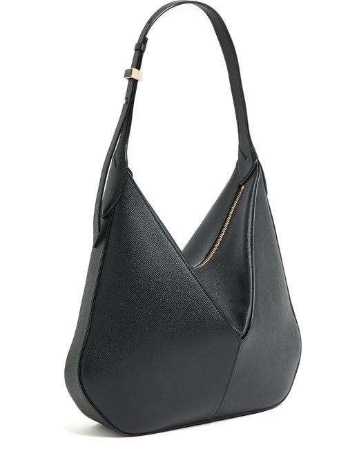 Valextra Vivi Small Hobo Bag in Black | Lyst
