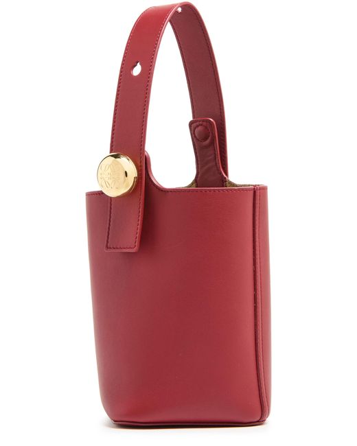 Loewe Mini Pebble Bucket Bag in Red | Lyst