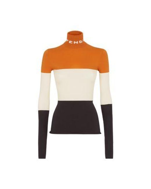 Fendi Figure-Hugging Jumper in Orange | Lyst