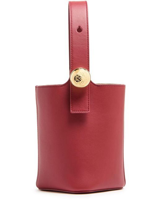 Loewe Mini Pebble Bucket Bag in Red | Lyst
