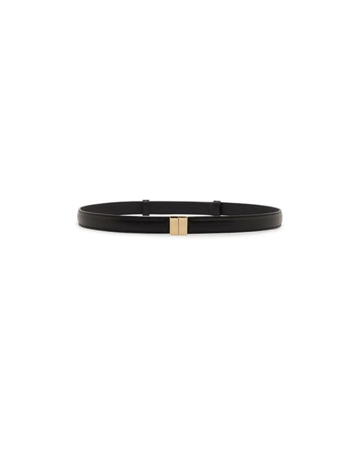 TOTEME Slide Clasp Leather Belt in Black | Lyst