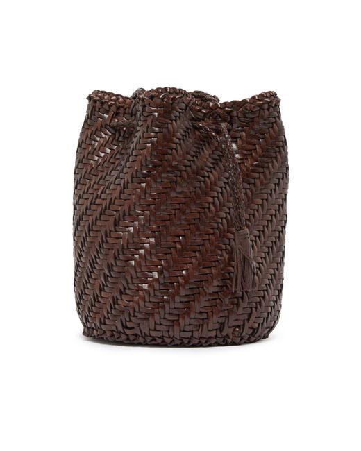 Dragon Diffusion Pompom Double Jump Bucket Bag in Brown | Lyst