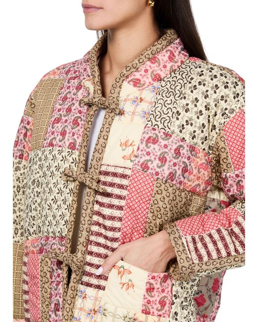 Sea Presley Quilted Patchwork Jacket in Pink | Lyst