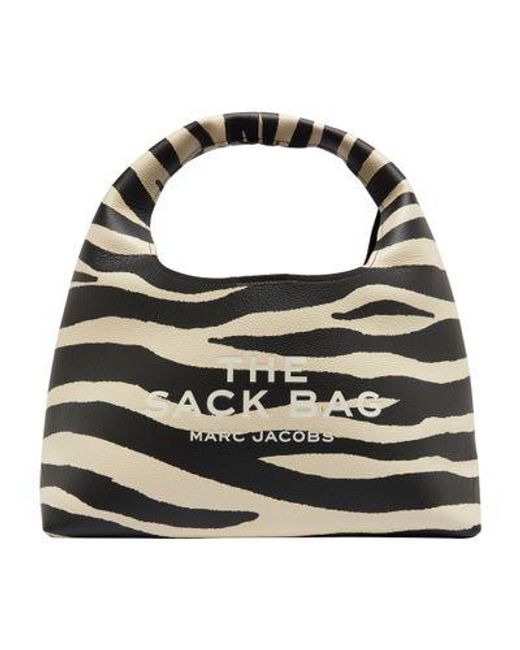 Marc Jacobs The Sack Leather Zebra Print Bag in Black | Lyst