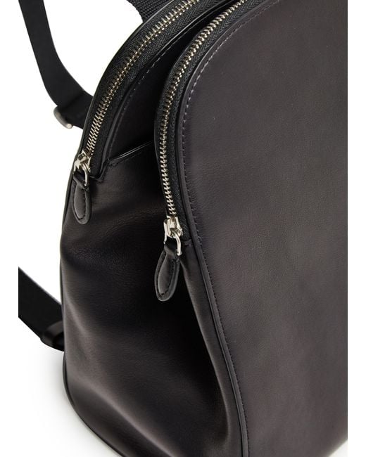 The Row Harper Leather Backpack in Black | Lyst