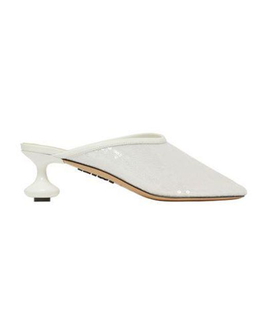 Loewe Toy Mule 45 Paillettes in White | Lyst